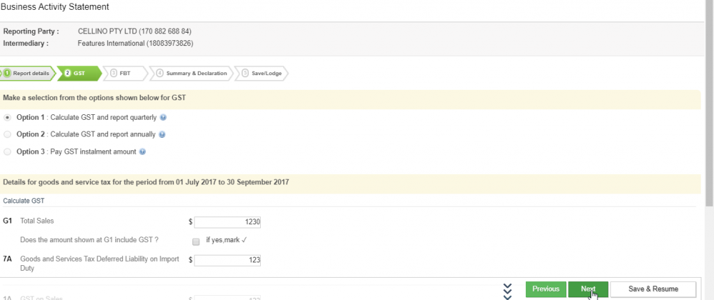 Lodging XERO BAS - GovReports