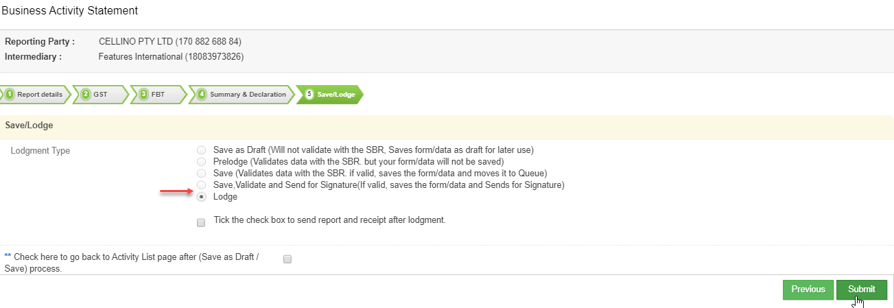 Lodging XERO BAS - GovReports