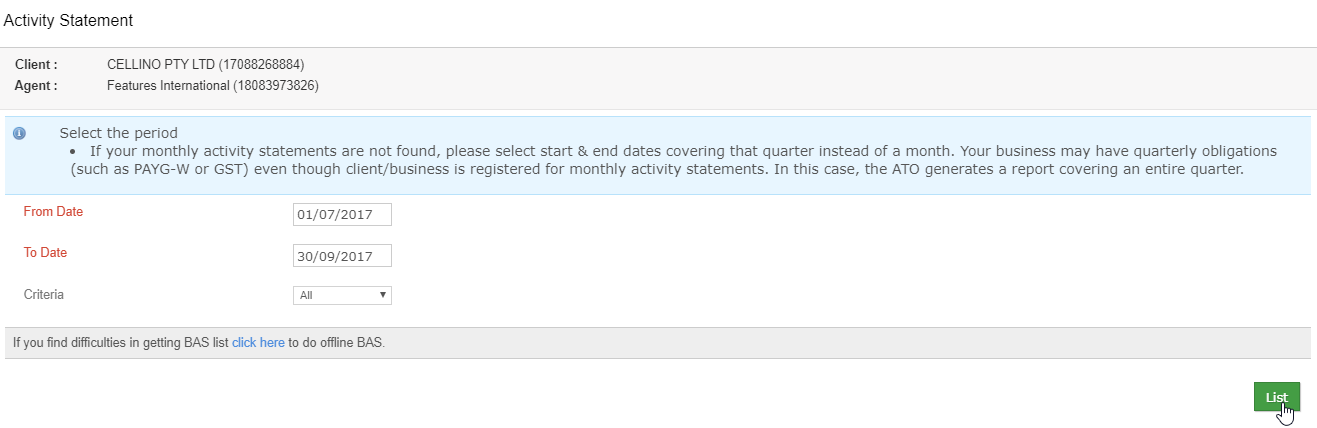 Lodging XERO BAS - GovReports