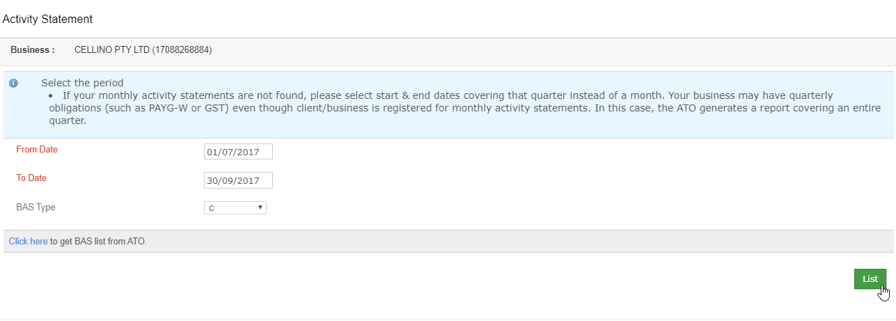 Preparing Business Activity Statements (IAS/BAS) Offline