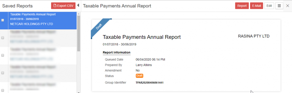 Taxable Payments Annual Report (TPAR) for Tax Practitioners - GovReports