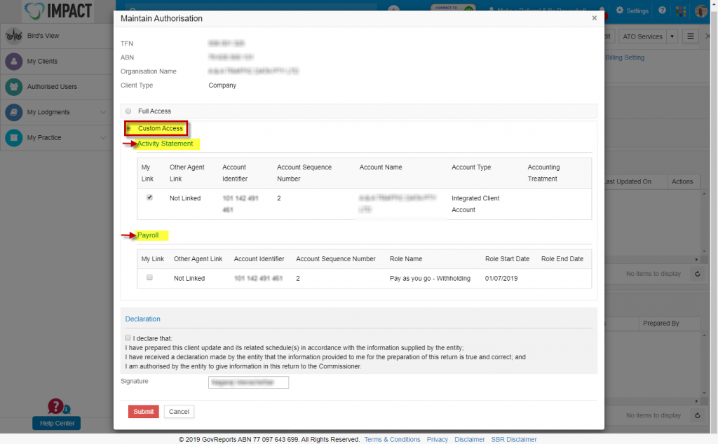 Activity Statement Access for All Agents - GovReports