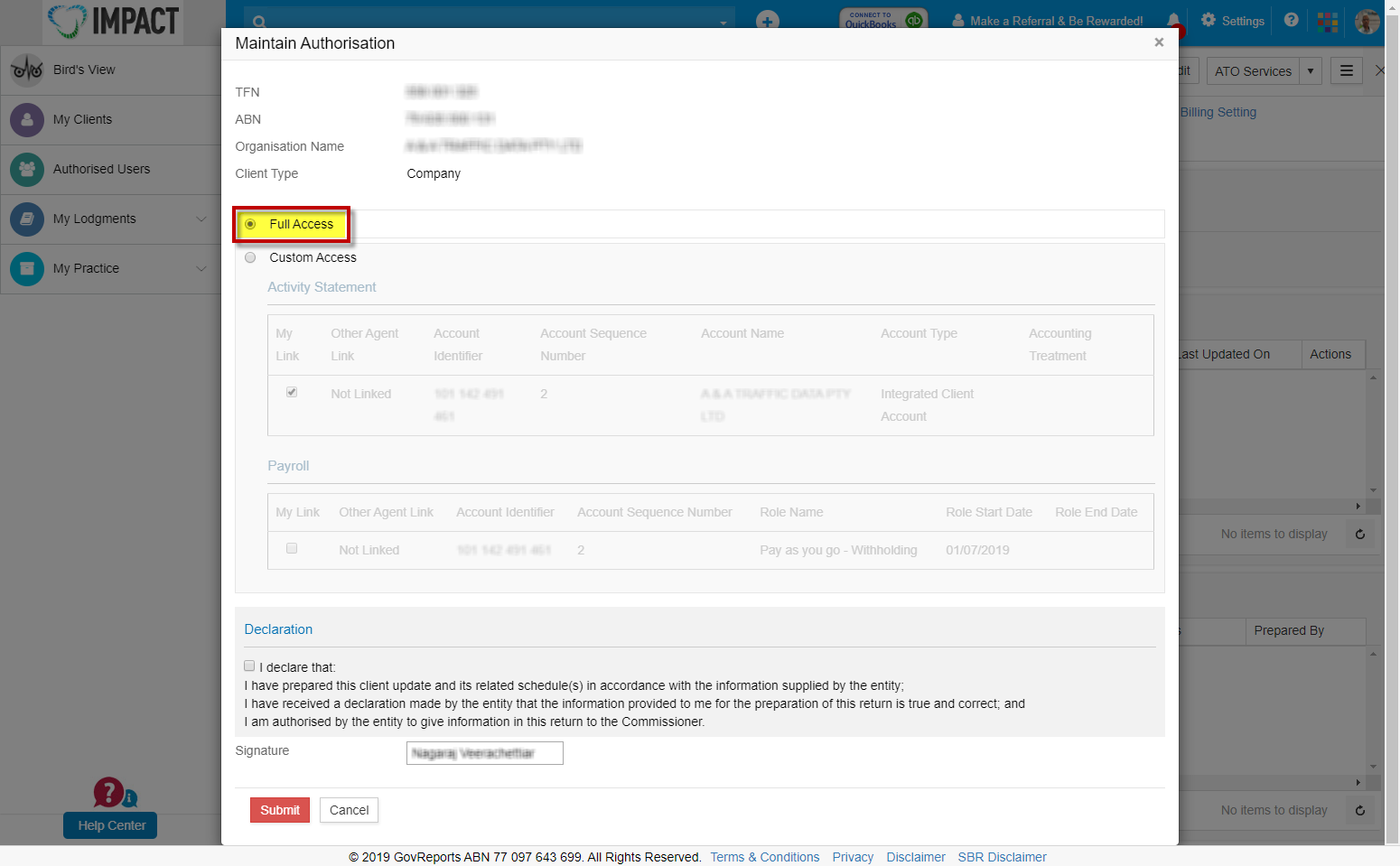 Activity Statement Access for All Agents - GovReports